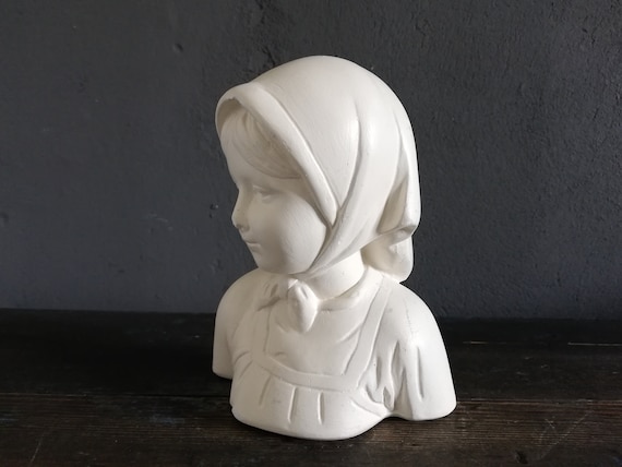 Vintage Plaster Girl Art Home Design - Etsy