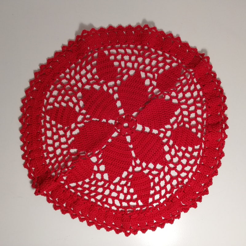 Red Doilies - Etsy