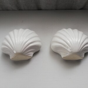 Mid Century Modern Pottery Shell Wall Vase Set of 2 Danish Modern 1970s ...