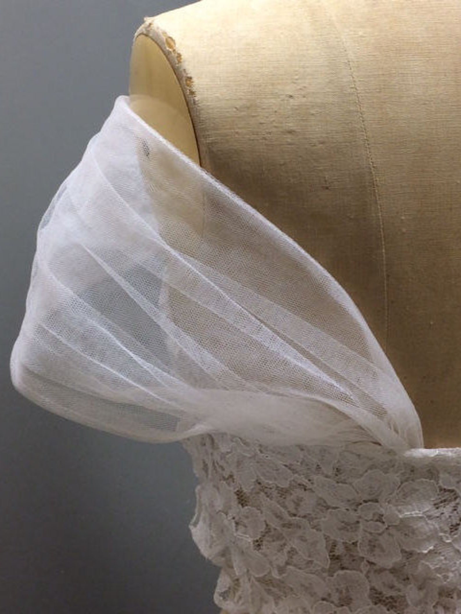 DETACHABLE Sleeves Tulle Wedding Dress STRAPS Ivory White - Etsy