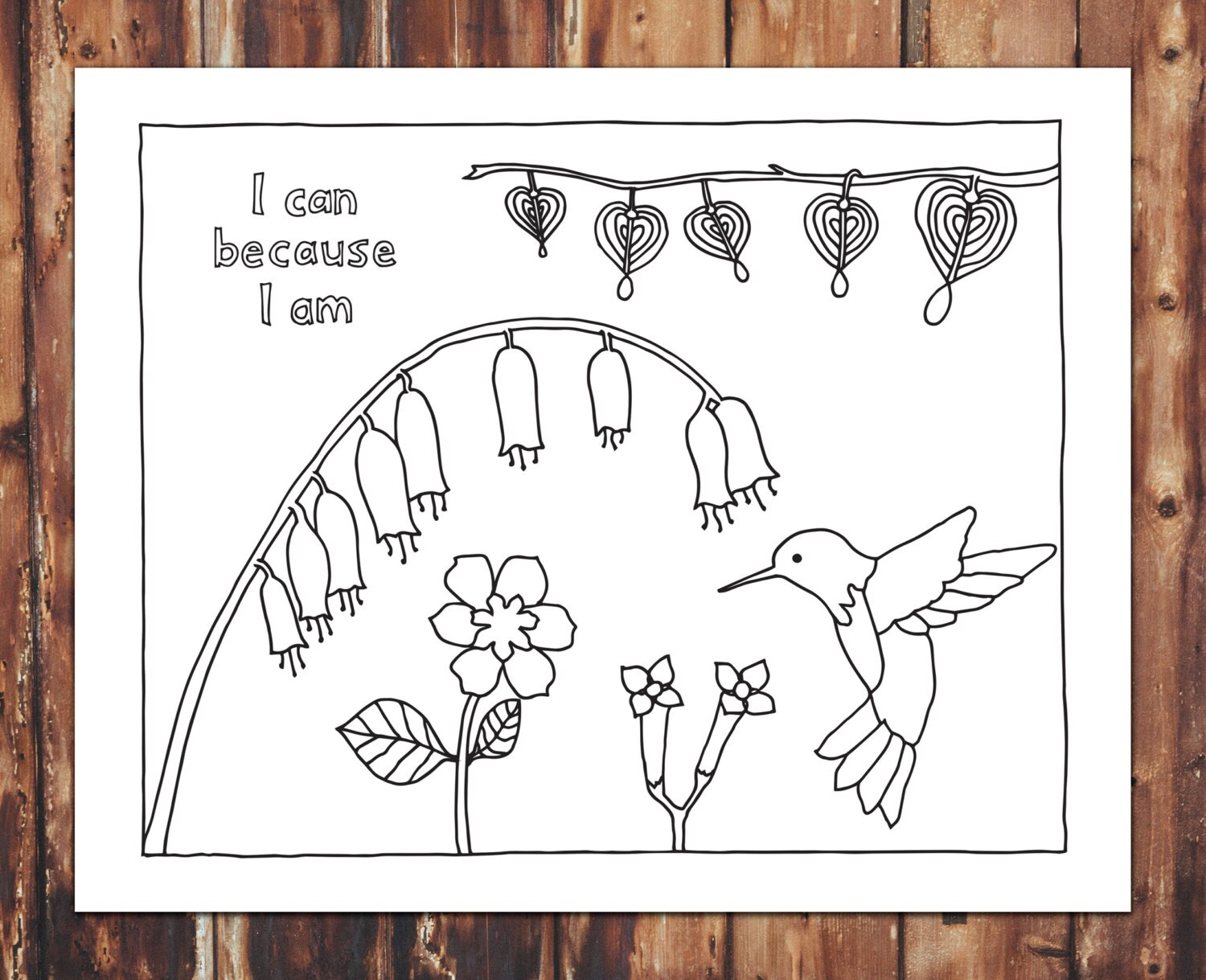 I Can Because I Am Coloring Page - Etsy