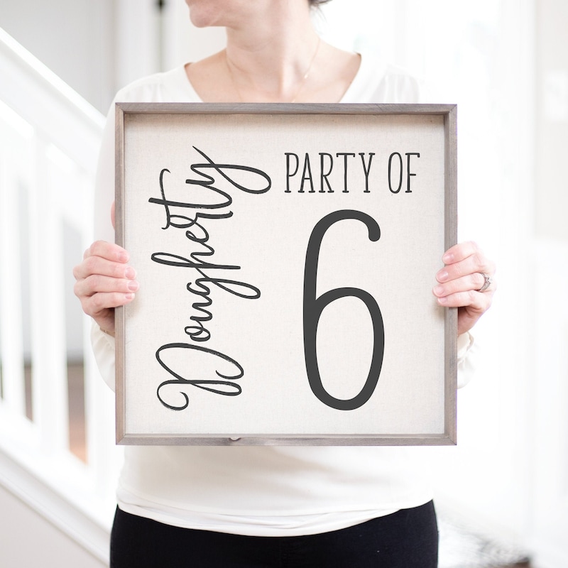 Party of 4 Sign - Etsy