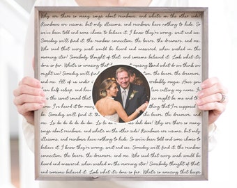 Father’s Day Gift Father of the Bride Gift Framed Song Lyrics Art ...