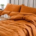 Rust Linen Bedding Set | Soft Washed Linen Sheets, Farmhouse Decor - Etsy