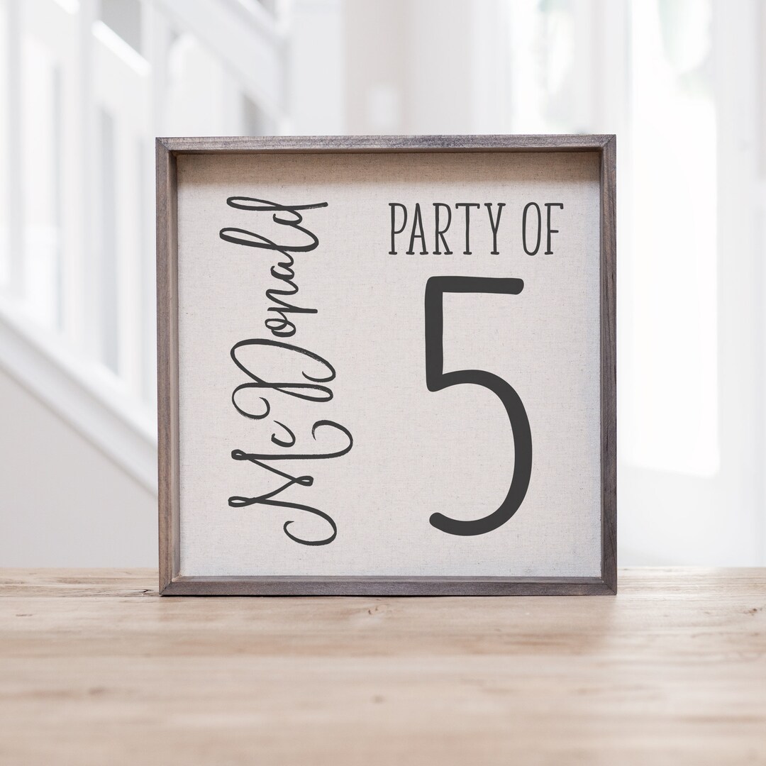 Pregnancy Announcement | Party of Family Sign | Party of 5 Sign ...