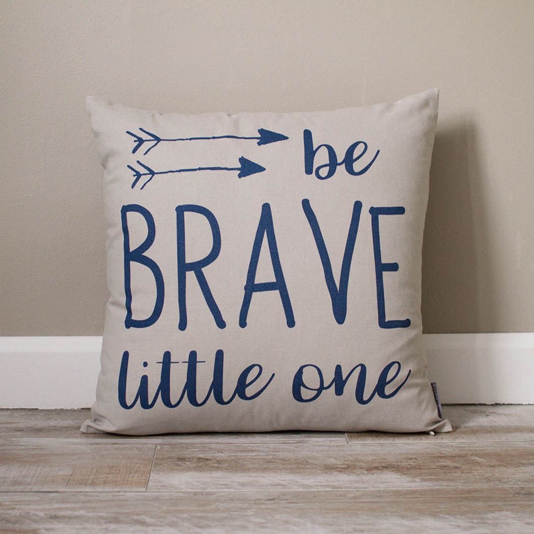 Be Brave Little One Pillow | Baby Nursery Decor | Personalized Pillow ...