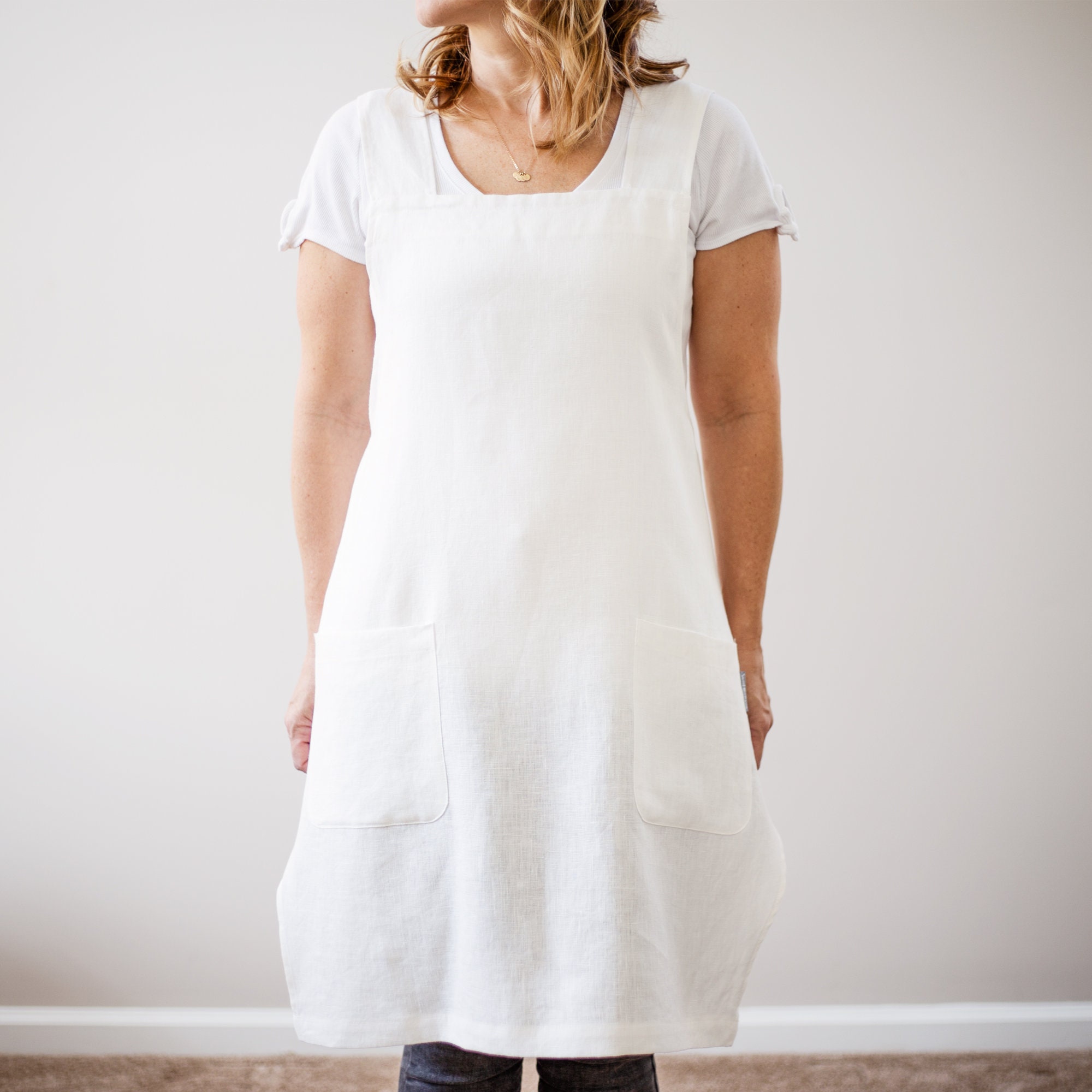 Linen Apron Kitchen Apron Full Apron Full Kitchen Apron - Etsy