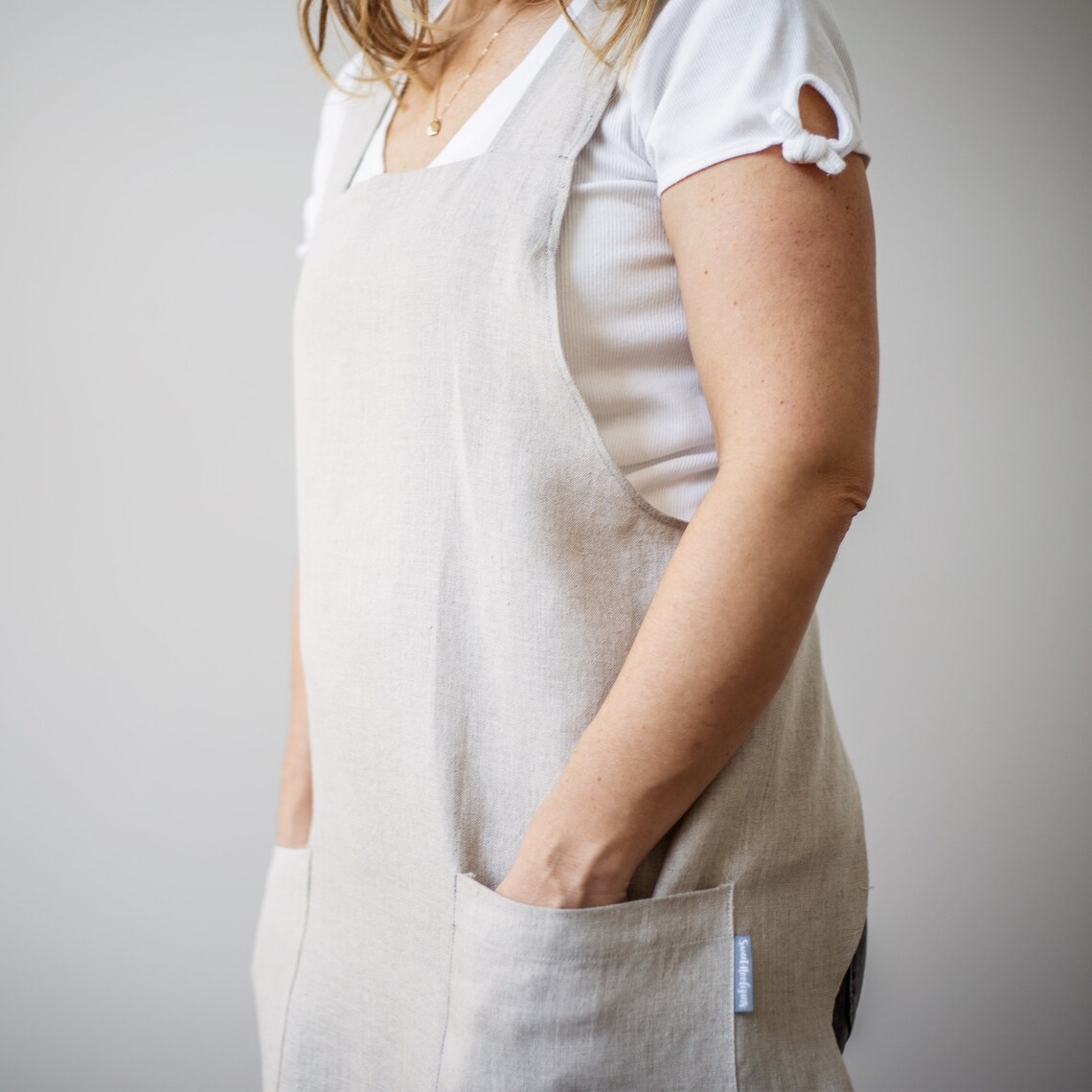 Personalized Japanese Linen Apron Pinafore Linen Apron - Etsy