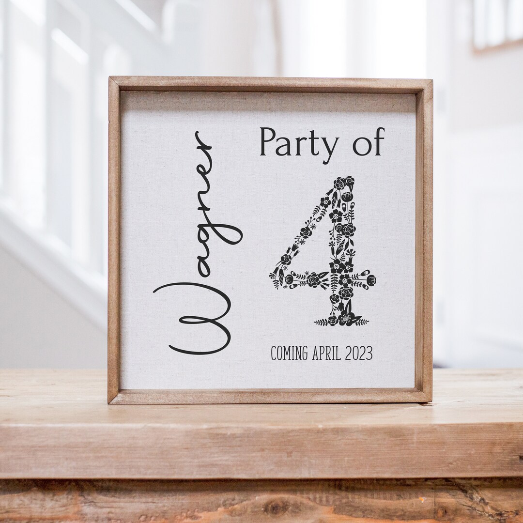 Birth Announcement Sign Party of Family Sign Blended - Etsy.de