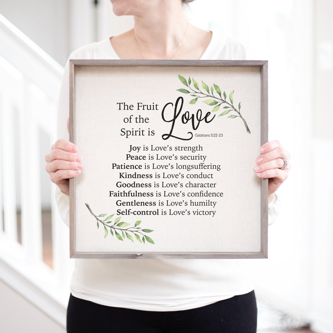 Fruit Of The Spirit Sign Christian Signs Wall Art Kitchen | Etsy