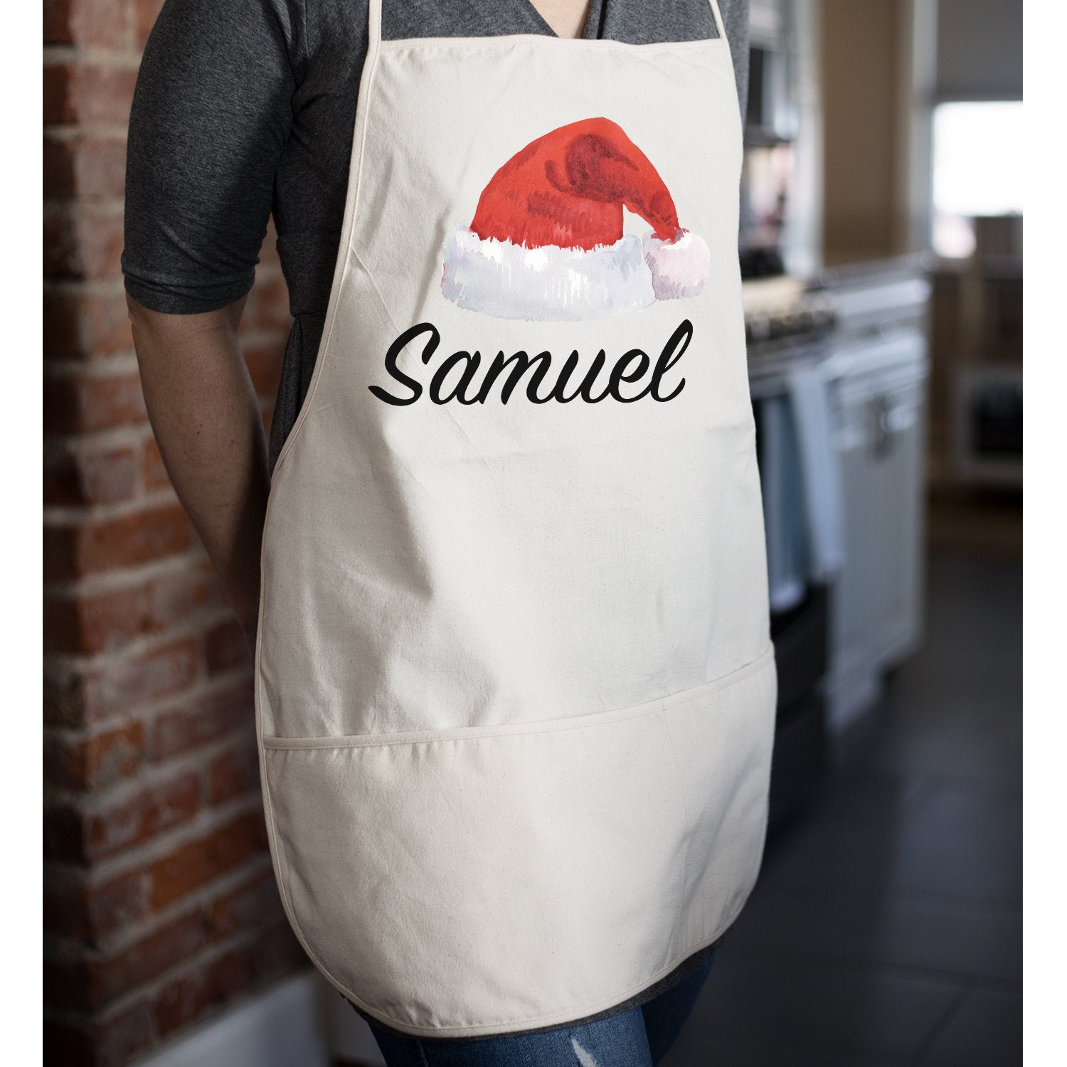 Personalized Santa Hat Apron Christmas Apron Custom Apron | Etsy