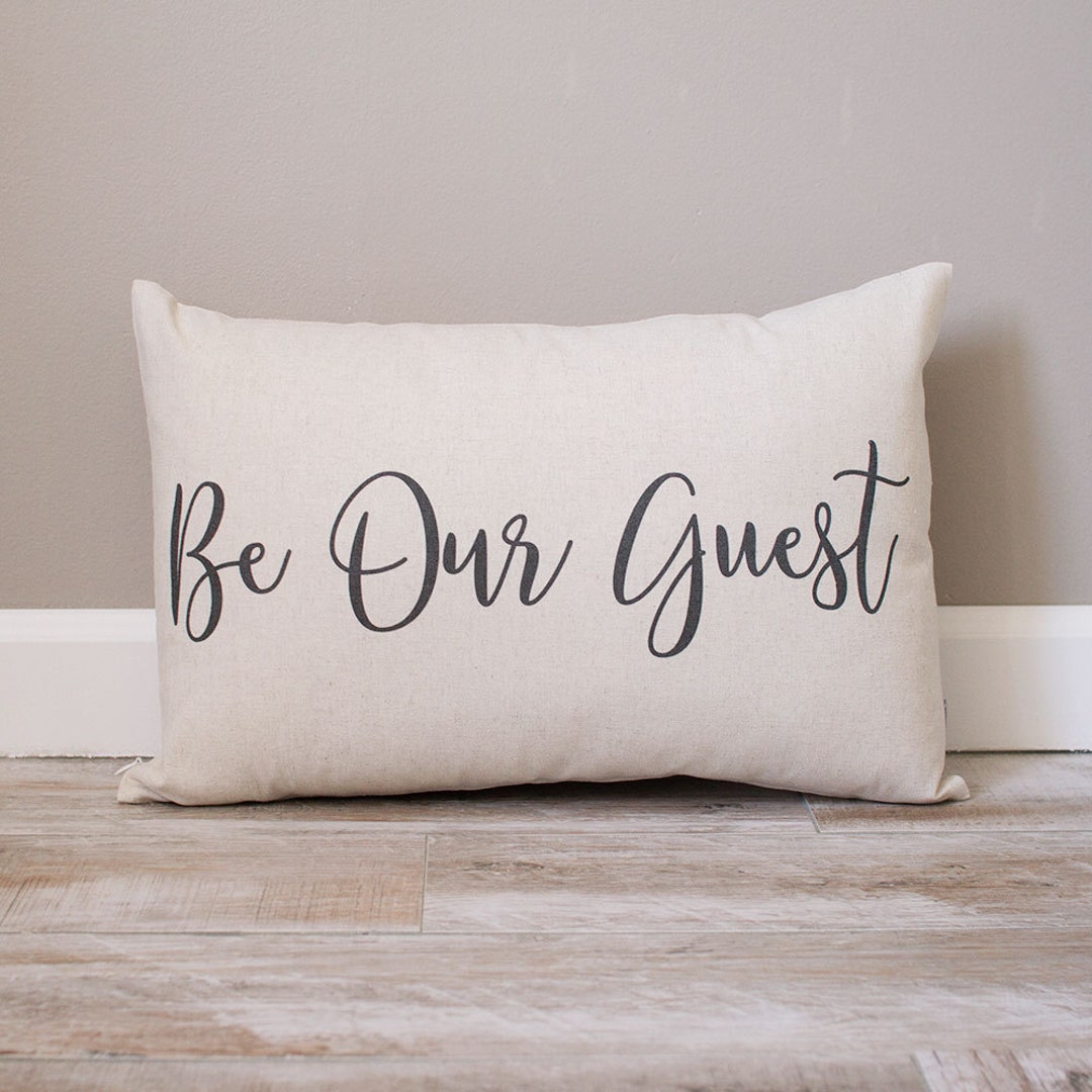 Be Our Guest Pillow | Personalized Pillows | Custom Monogrammed Pillow ...