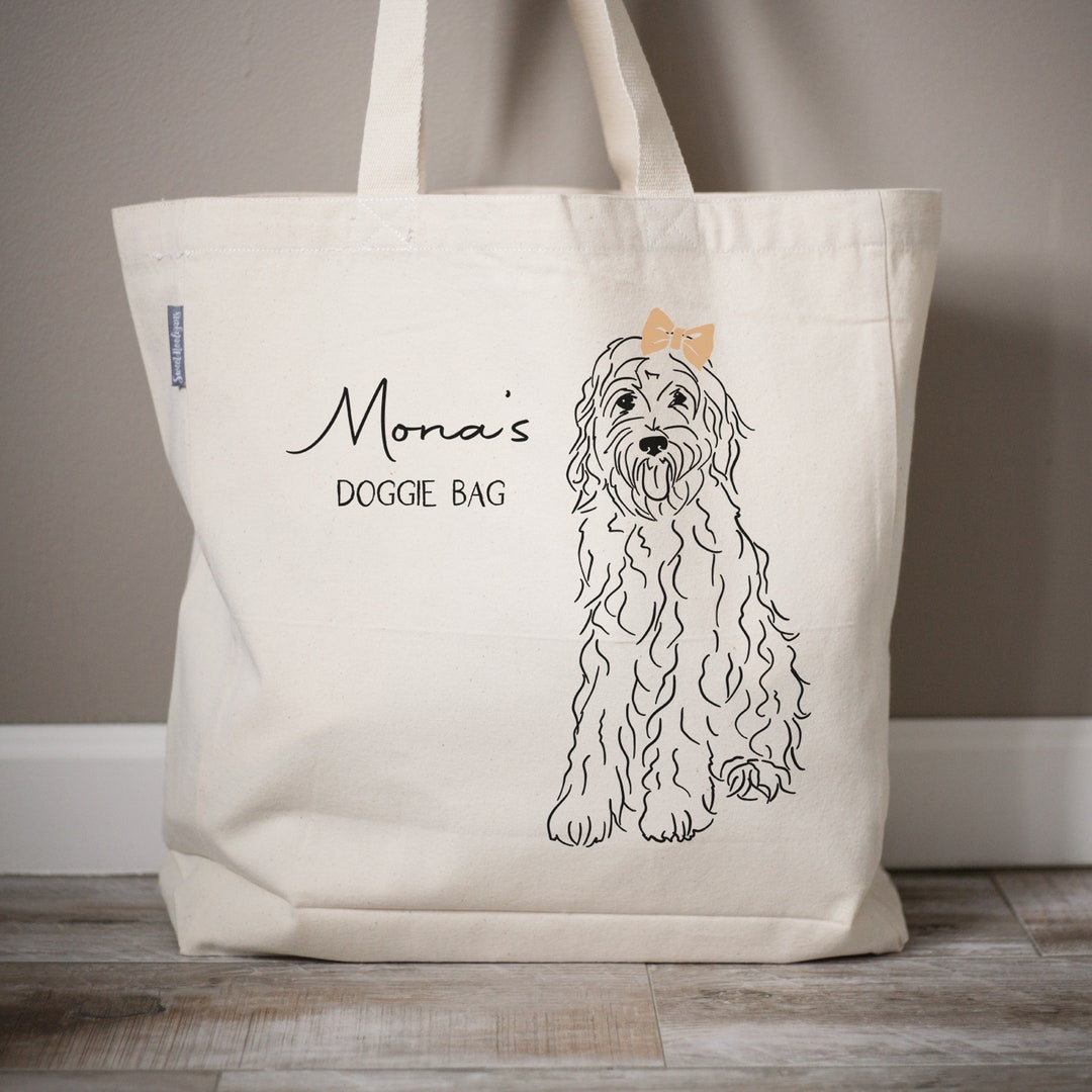 Personalized Dog Breed Tote Bag: Custom Pet Portrait - Etsy