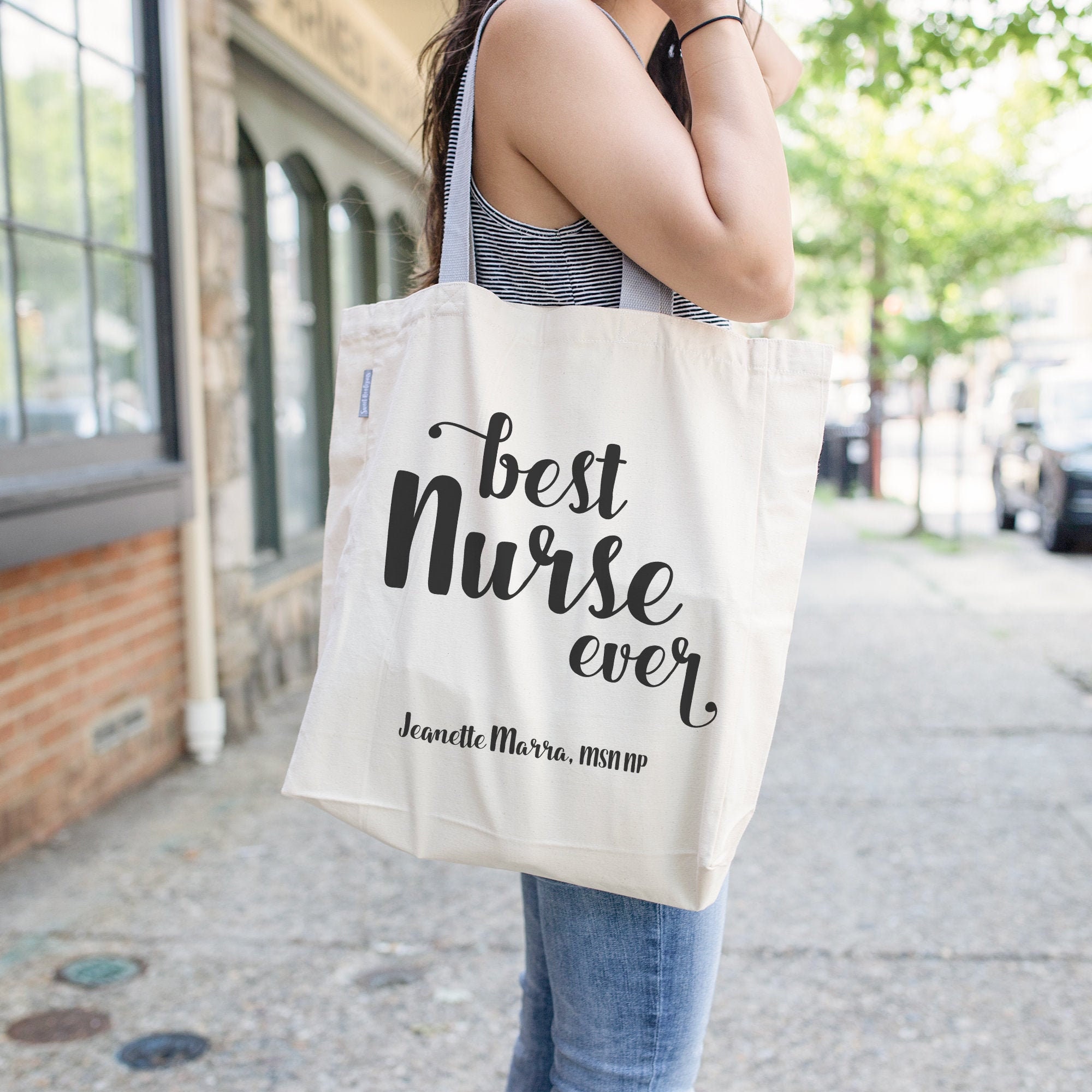 Best Nurse Ever Graduation Gift Tote Bag Nurse Graduation Gift Doctor Gift Nurse Tote Best Nurse Tote Bag Personalized Nurse Gift Etsy