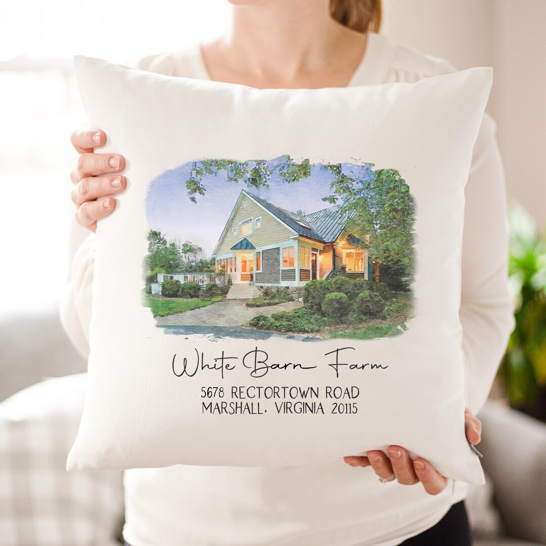 Custom Farmhouse Portrait | House Portrait From Photo | Home Portrait ...