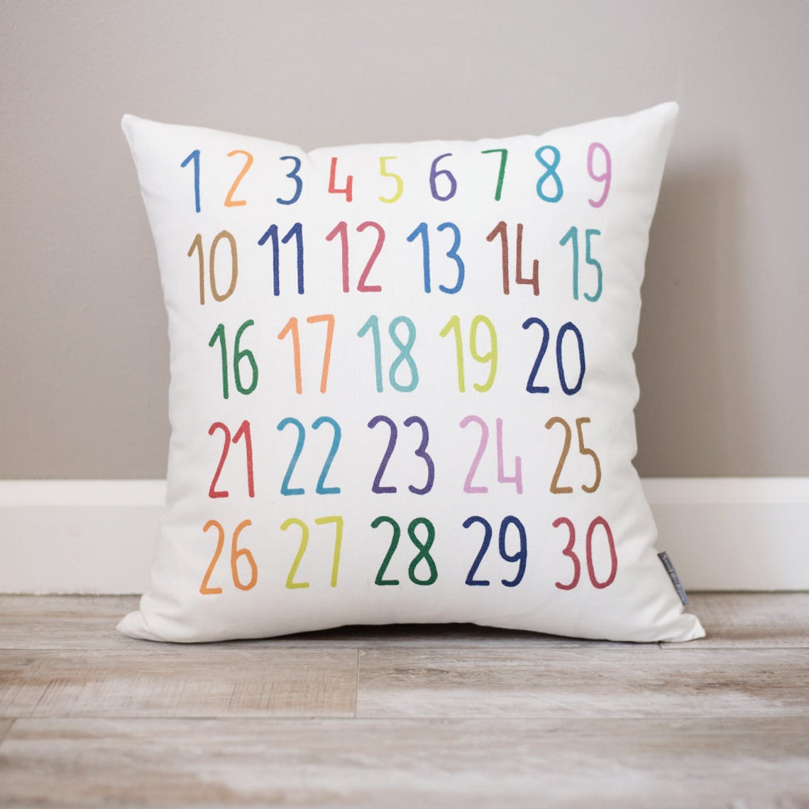 Colorful Numbers Personalized Baby Pillow Baby Nursery | Etsy