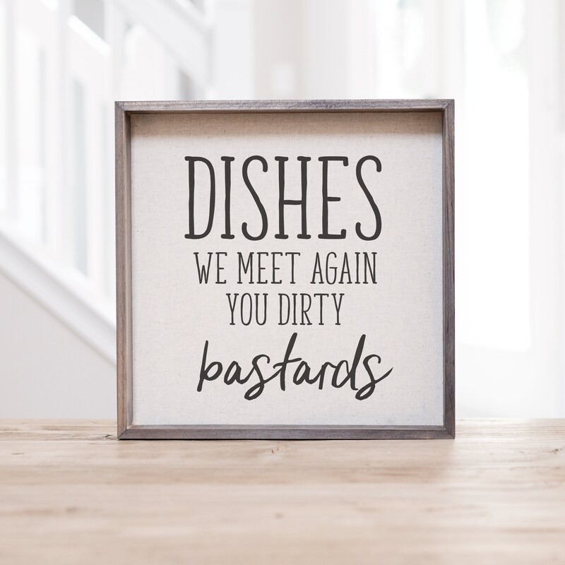 Dishes Sign - Etsy