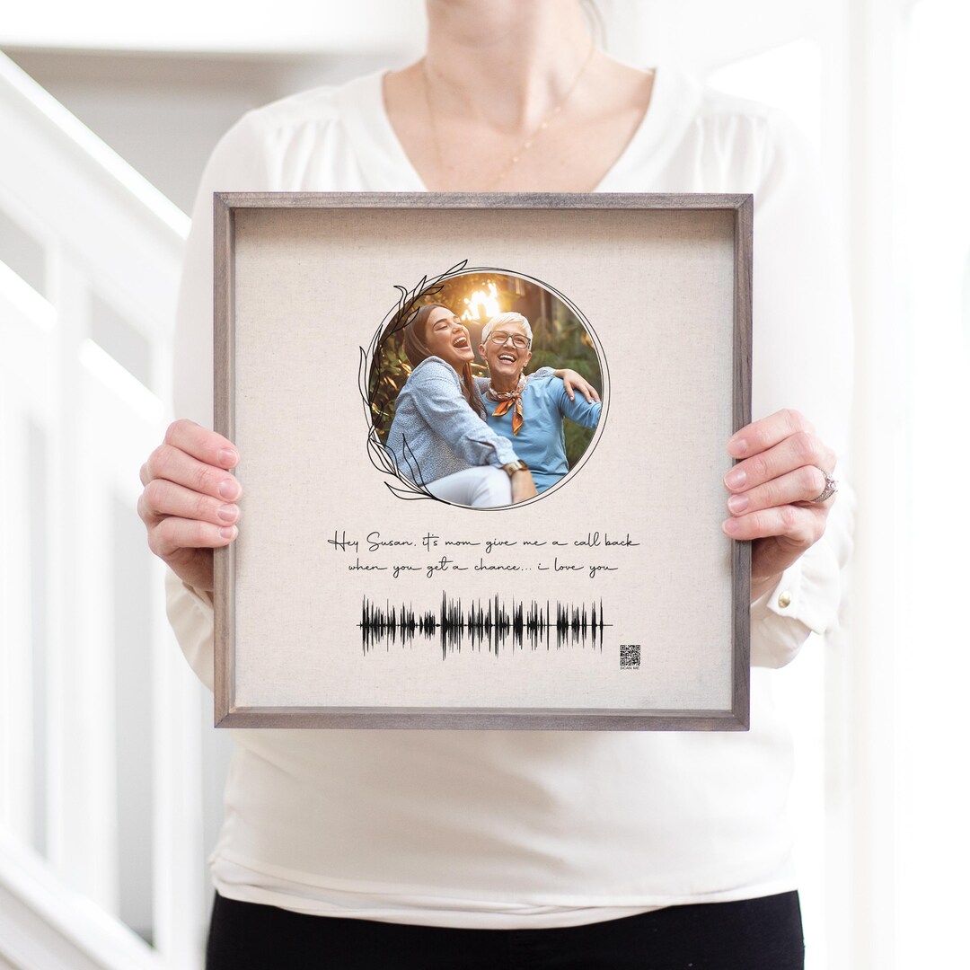 Personalized Soundwave Gift, Custom Photo and Soundwave Art QR Code ...