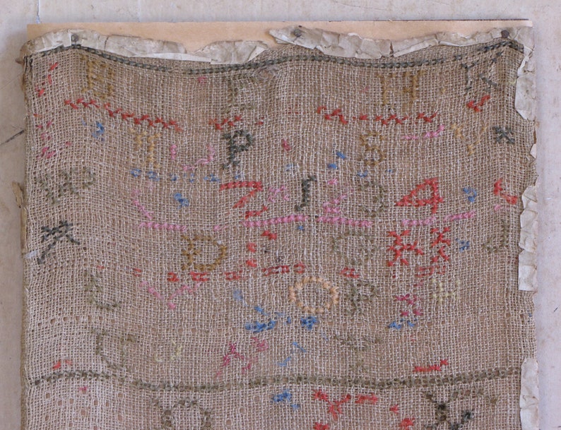 Antique School Girl Sampler/ Alphabet Sampler/ Needlepoint - Etsy