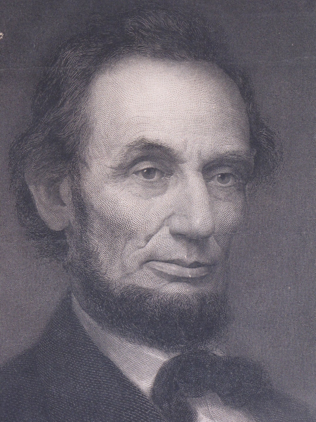 1866 Abraham Lincoln Engraving/ William E. Marshall Engraving/ American ...