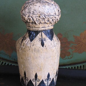 Gemma Toccogna Paper Mache Vessel/ Folk Art Vase/ Vintage Paper Mache ...