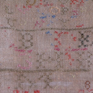 Antique School Girl Sampler/ Alphabet Sampler/ Needlepoint Sampler ...