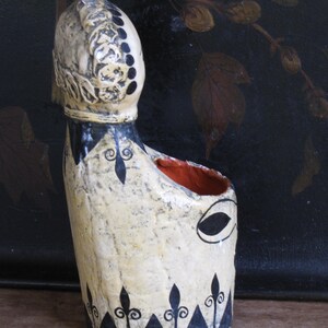 Gemma Toccogna Paper Mache Vessel/ Folk Art Vase/ Vintage Paper Mache ...