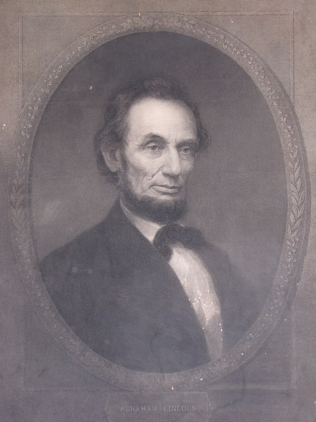 1866 Abraham Lincoln Engraving/ William E. Marshall Engraving/ American ...