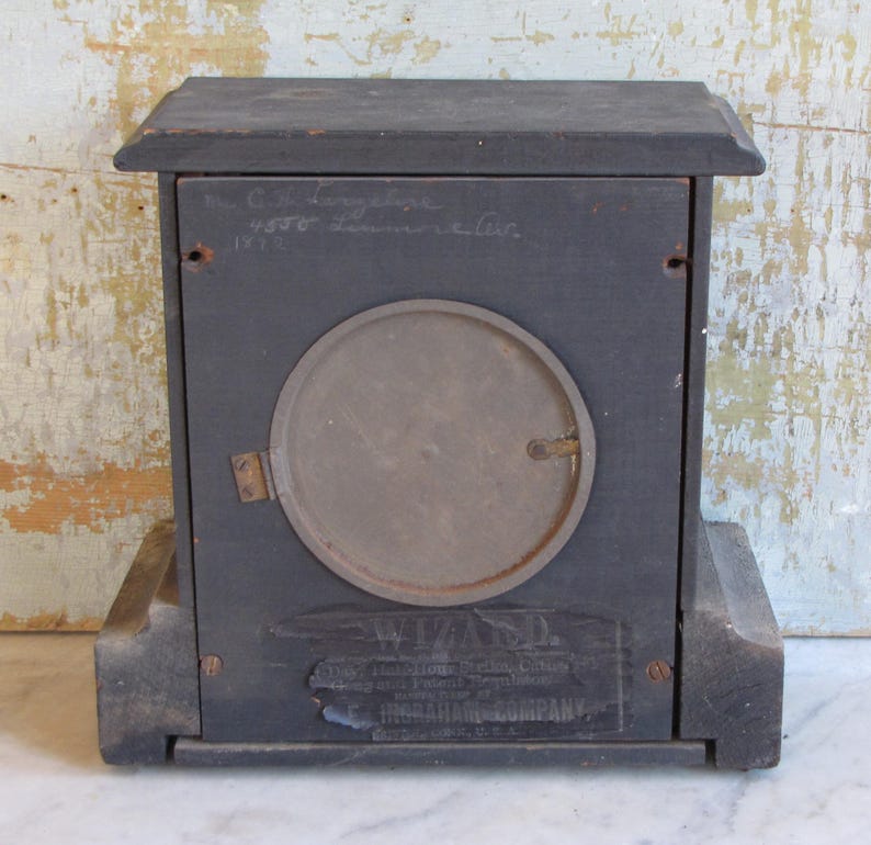 19th C Wizard Mantle Clock Case/ Wizard Clocks/mantle Clocks/ Bristol ...