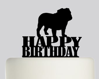Bulldog cake topper | Etsy