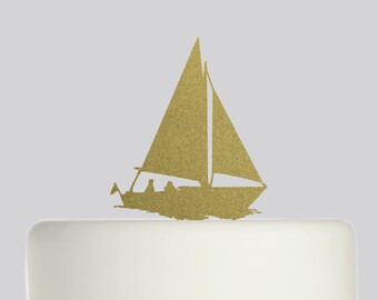 Boat cake topper | Etsy