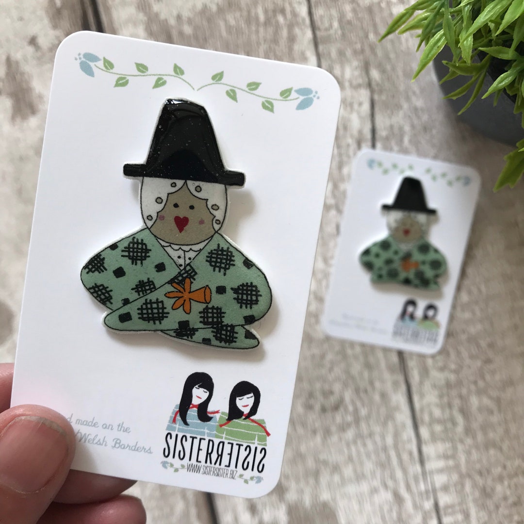 Handmade Welsh Lady Pin: Traditional Welsh Costume Brooch - Etsy