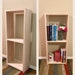 2FT Narrow Deep Bookshelf, Assembled Wooden Small Bookcase, Farmhouse ...