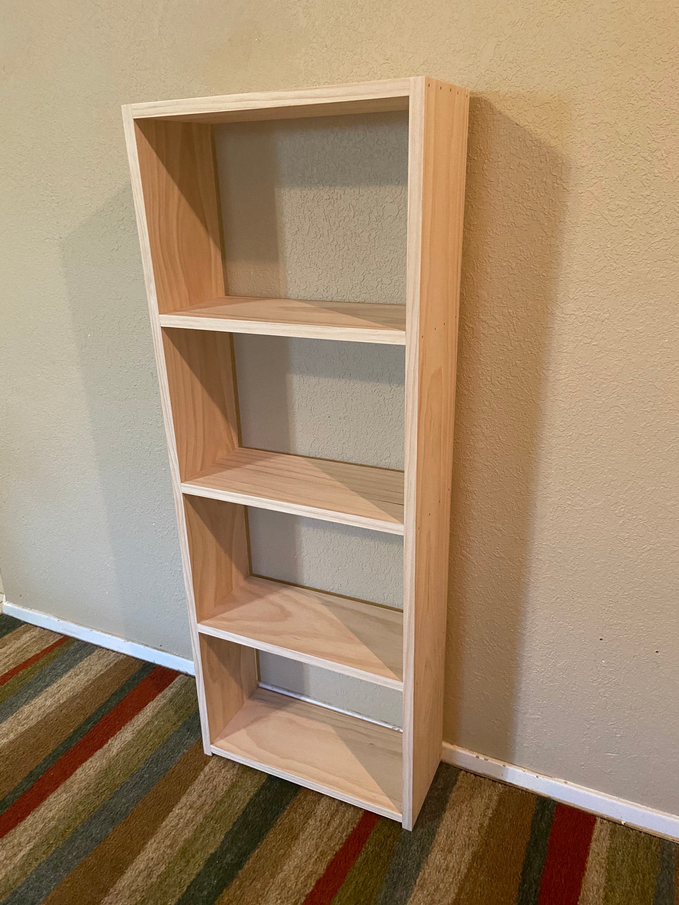 4FT Wide Bookshelf, Assembled Wooden Bookcase, Farmhouse/cottage/modern ...