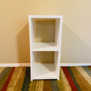 2FT Narrow Deep Bookshelf, Assembled Wooden Small Bookcase, Farmhouse ...