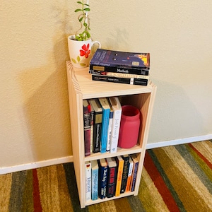 2FT Narrow Deep Bookshelf, Assembled Cottage/farmhouse Modern Natural ...