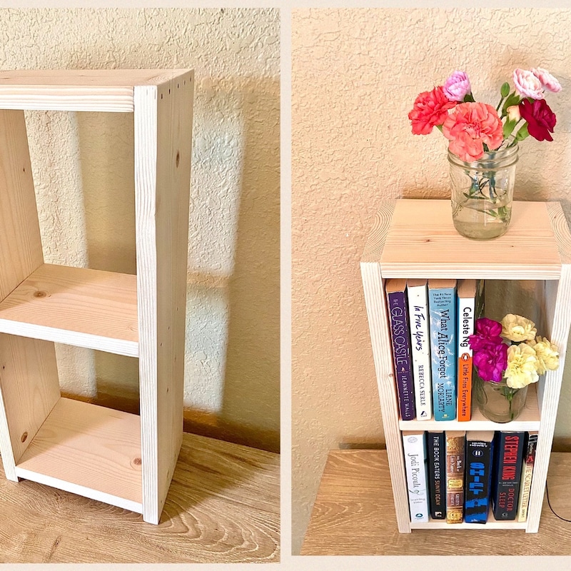 Oak Narrow Bookcase - Etsy