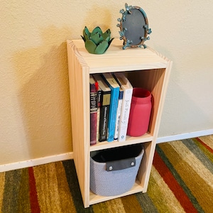 2FT Narrow Deep Bookshelf, Assembled Cottage/farmhouse Modern Natural ...