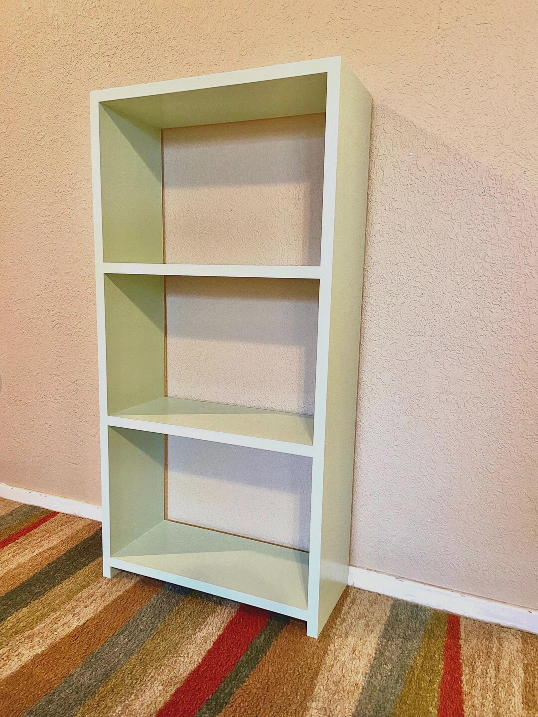 3FT Assembled Wide Bookshelf, 3-tier Cottage Farmhouse Modern Furniture ...