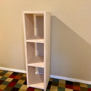 34” Narrow Assembled Bookshelf, Cottage Farmouse Modern Small Bookcase ...