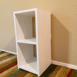 2FT Narrow Deep Bookshelf, Assembled Wooden Small Bookcase, Farmhouse ...