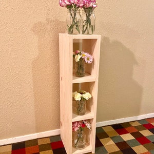 30” Narrow Deep Assembled Bookshelf, Cottage Farmhouse Modern Bookcase ...