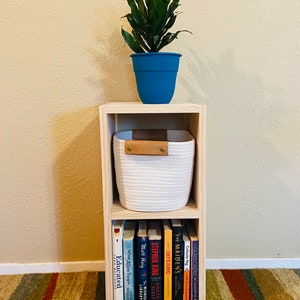 2FT Narrow Deep Bookshelf, Assembled Cottage/farmhouse Modern Natural ...