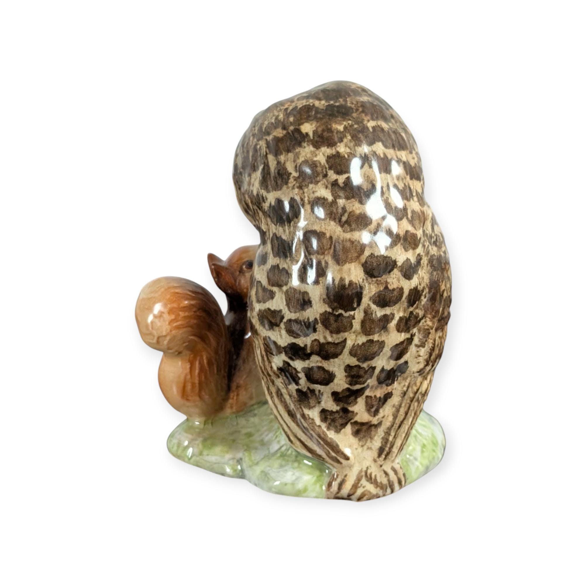 Beatrix Potter Owl Figurine by Beswick BP2A Old Mr. Owl Storybook ...