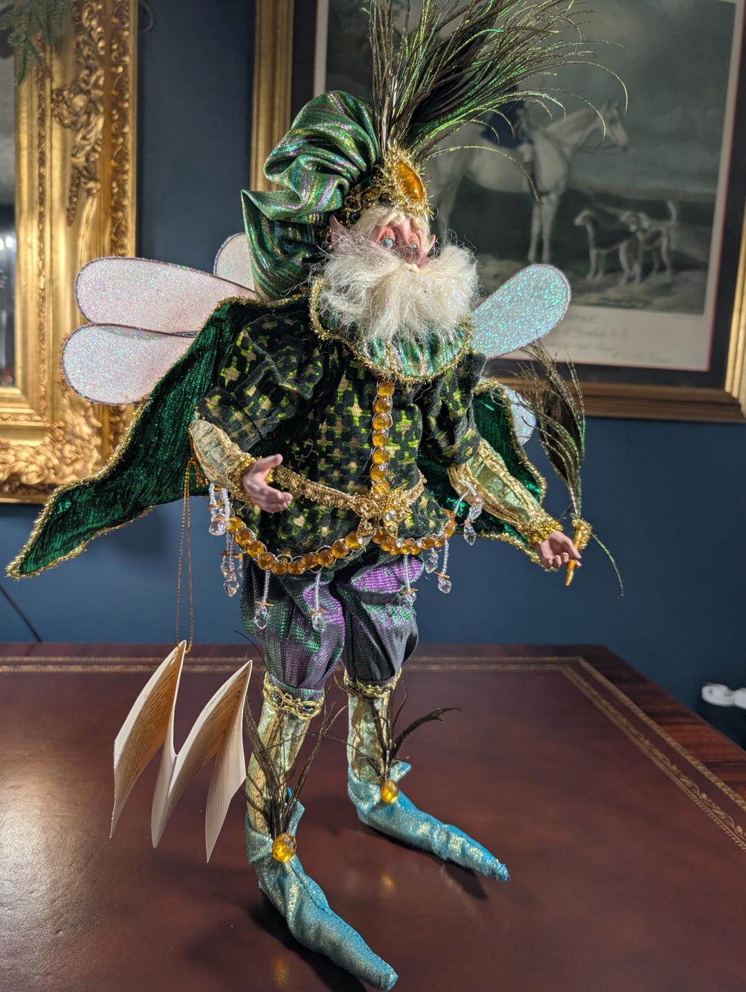 Mark Roberts Peacock Fairy Med 17 Limited Ed Tag 353 Christmas Elf 2008 ...