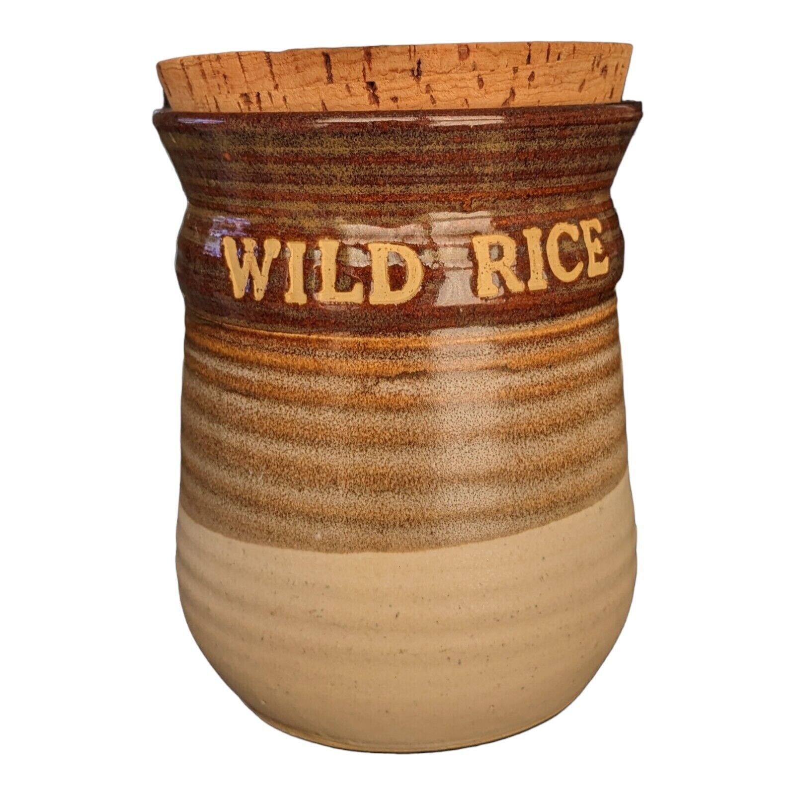 Pottery Rice Holder Rice Container Wild Rice Container Handmade Signed ...