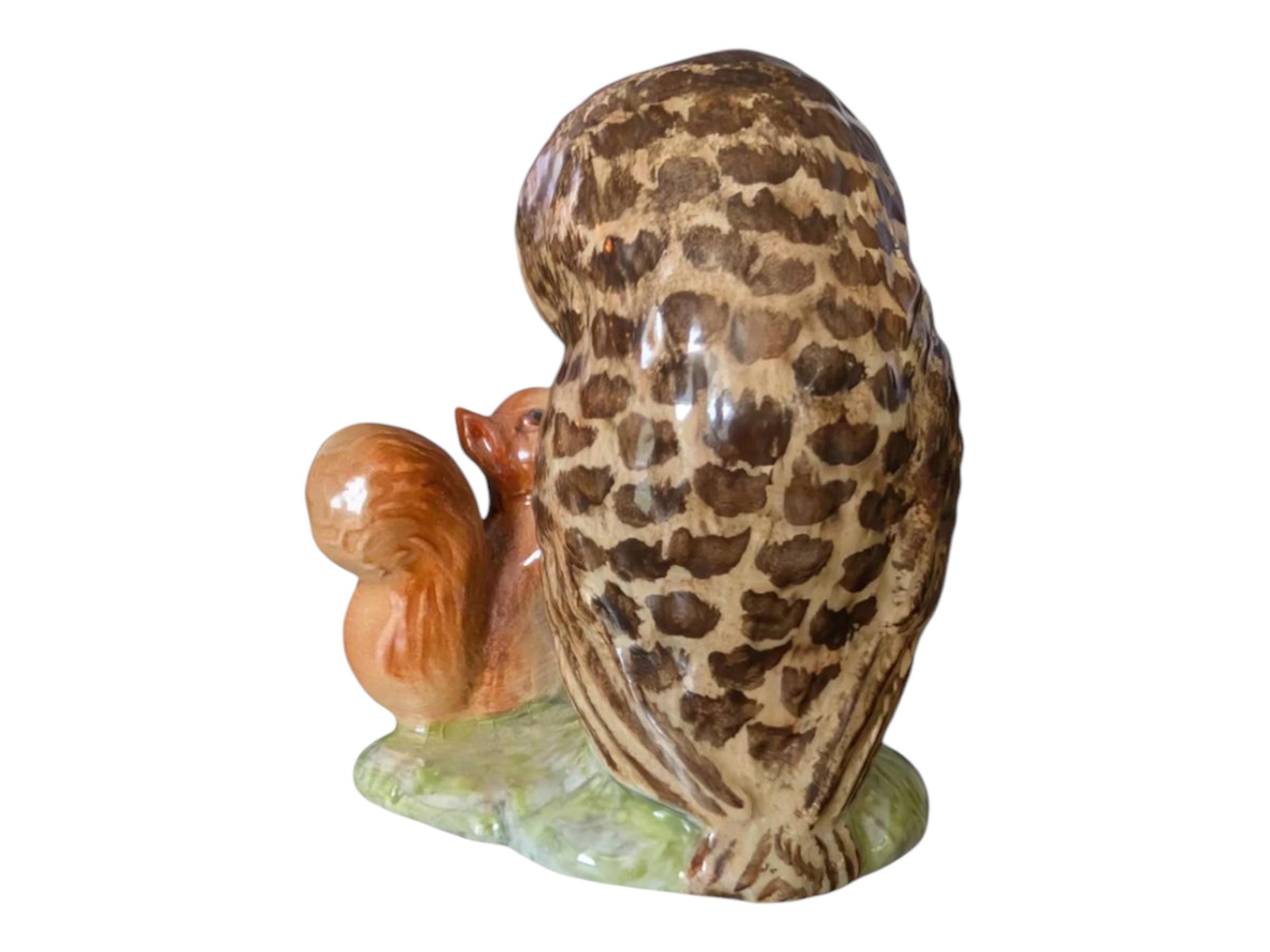 Beatrix Potter Owl Figurine by Beswick BP2A Old Mr. Owl Storybook ...