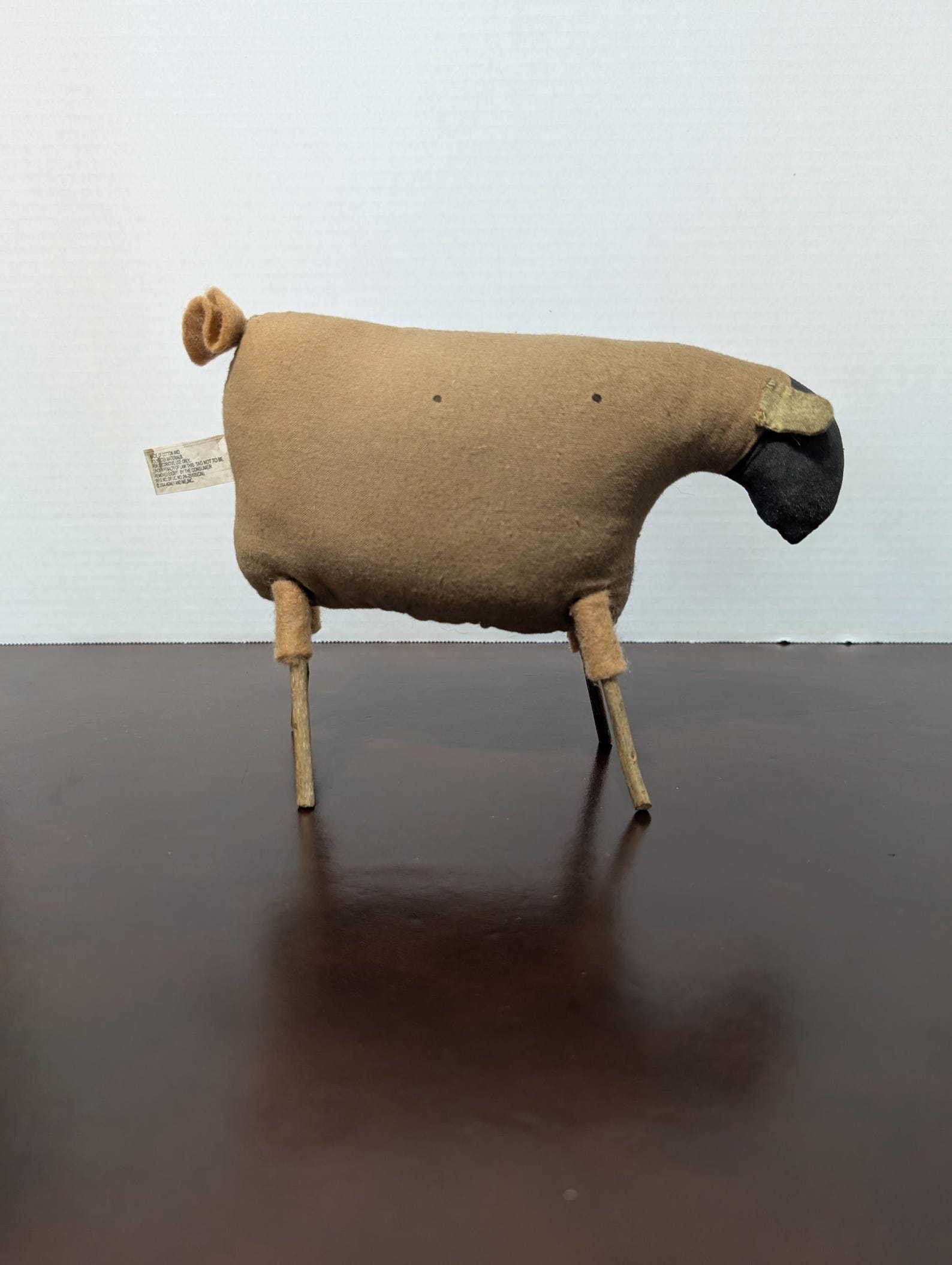 Rare Primitive Folk Art Sheep Shelf Sittter Honey and Me Textile Sheep ...