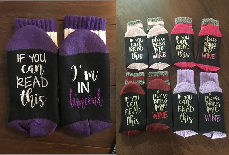 Customized Socks, Funny Sayings, Ladies Wool Socks - Etsy
