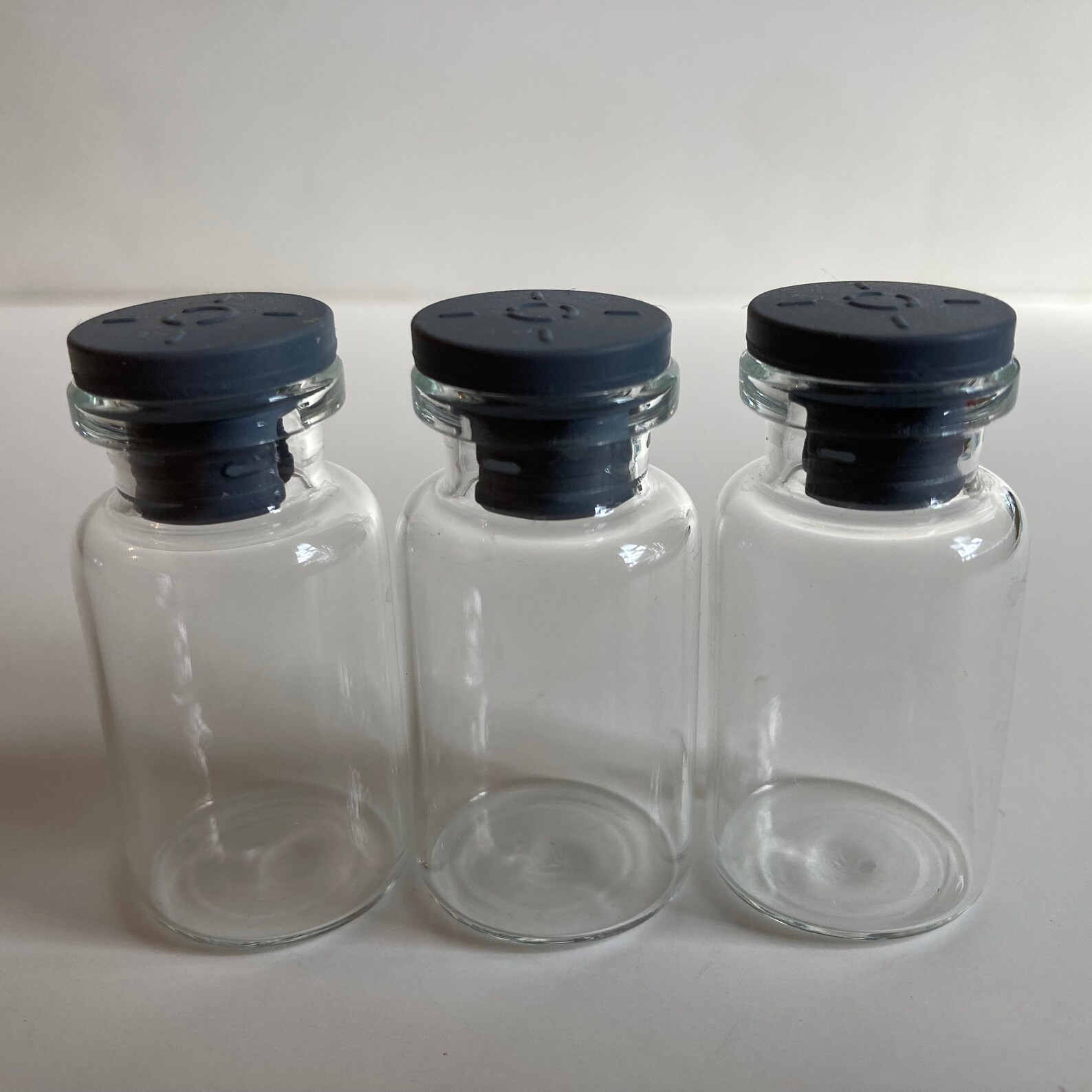 Recycled Upcycled Mini Glass Vials Bottles Grey Rubber - Etsy